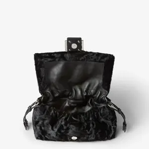 Fendi Baguette® Soft Medium Black Cavallino Leather Bag